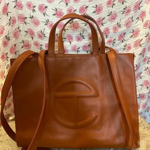 Telfar | Bags | Telfar Brown Leather Tote With Structured Design And ...